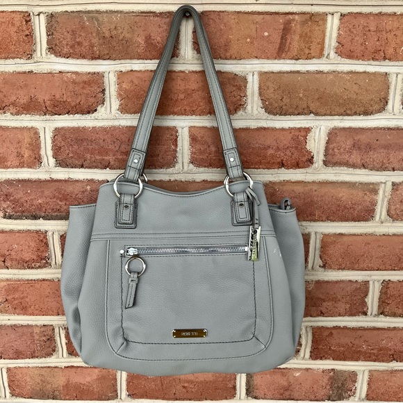 Rosetti | Bags | Gray Faux Leather Double Handle Purse Rosetti | Poshmark